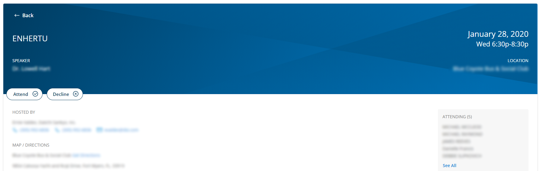 Off-Site Event Details