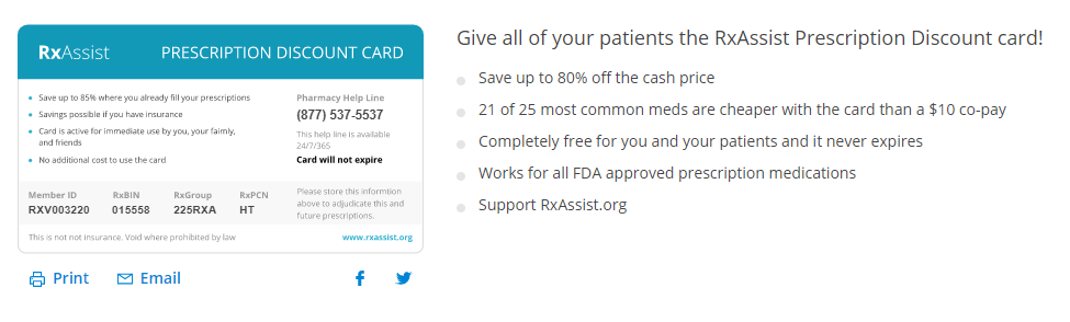 What is the RxAssist Savings Center?