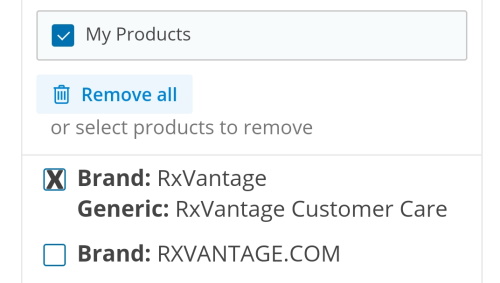 RxVantage Mobile App - Manage Your Products
