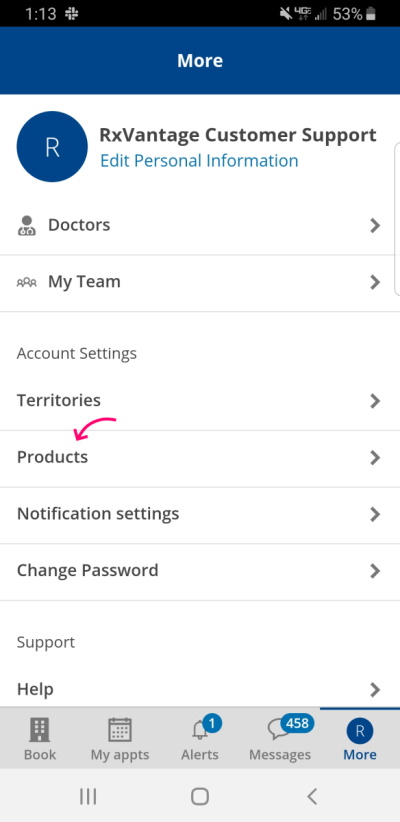 RxVantage Mobile App - Manage Your Products