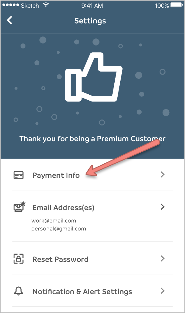 RxVantage Mobile App - Settings