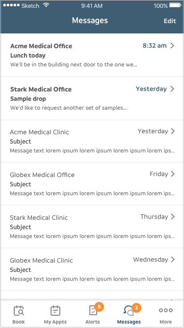 RxVantage Mobile App - Messages