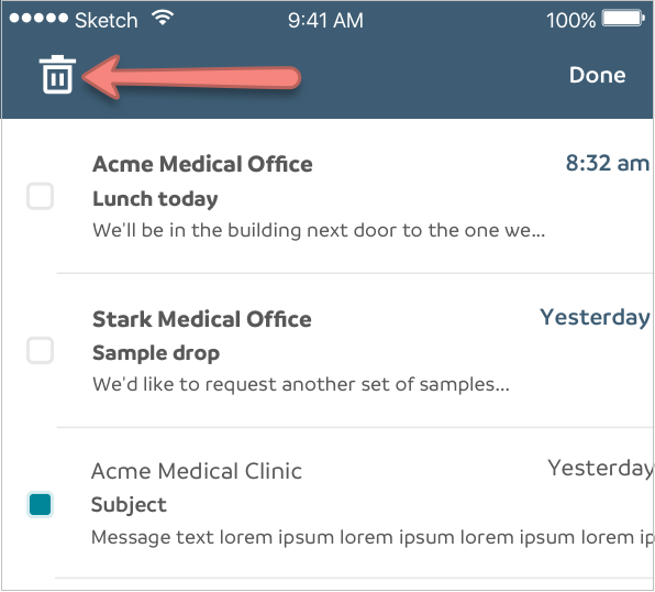 RxVantage Mobile App - Messages