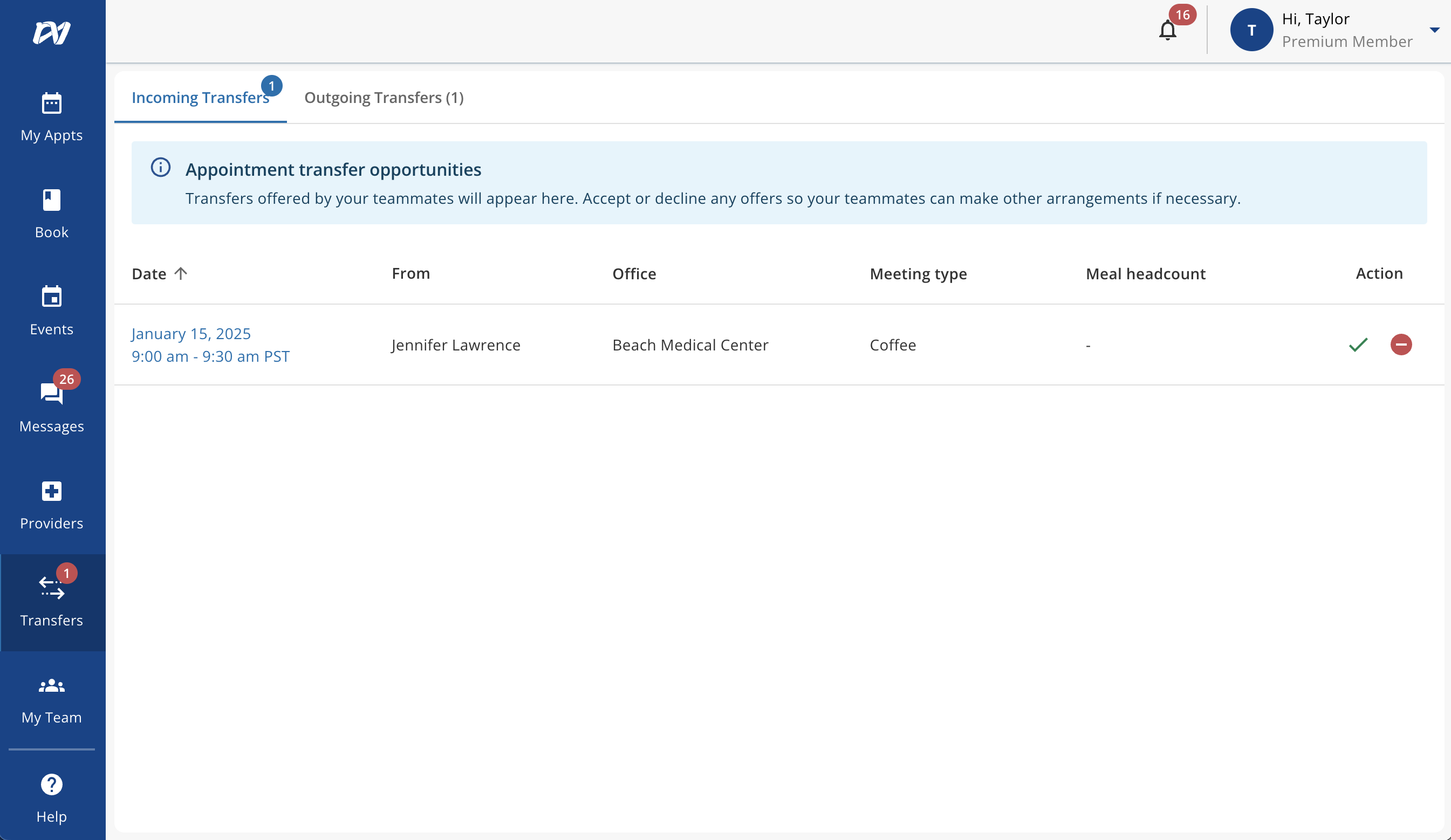 Appointment Transfers