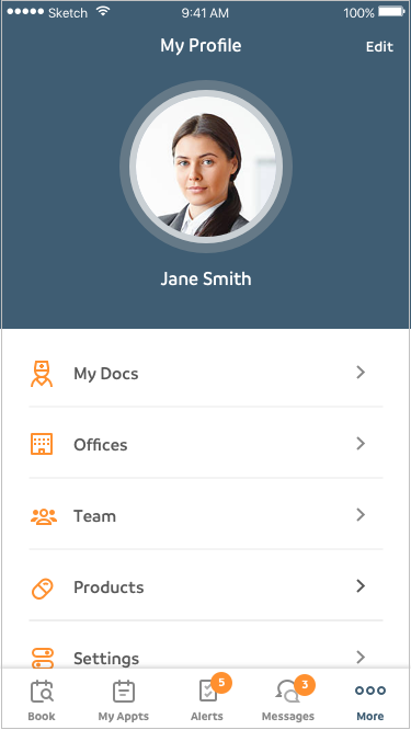 RxVantage Mobile App - More Options