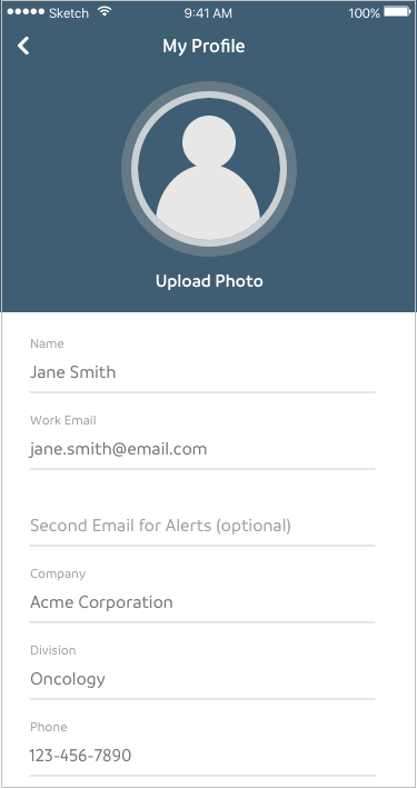 RxVantage Mobile App - Manage Your Profile